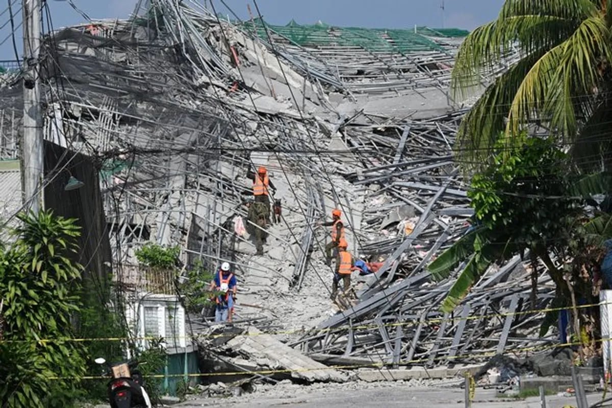 Collapsed Pampanga building issued work stoppage order last year over ...